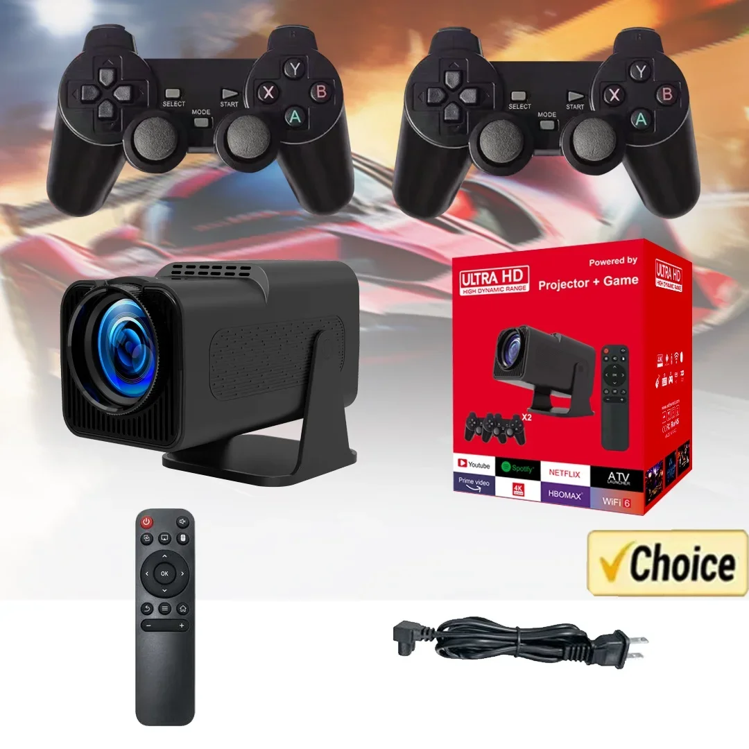 Controller-Game-HY320-Mini-Projector-4K-Native-720P-Android-11-300ANSI ...