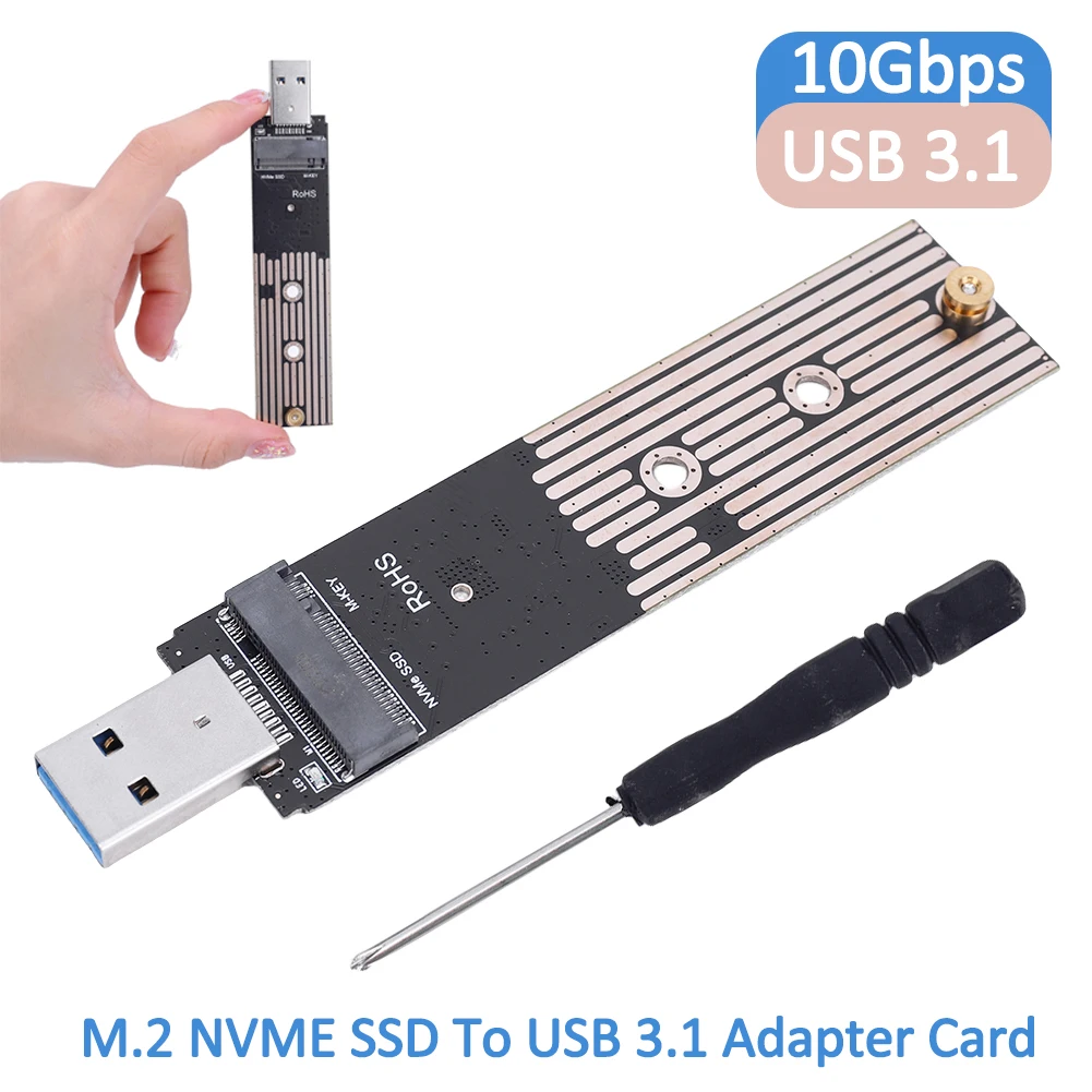 삼성 970 960 시리즈용 M.2 to USB 3.1 어댑터 카드, NVME SSD 어댑터 컨버터, M2 to USB 3.1 ...
