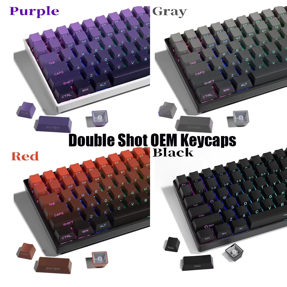 Womier phantom gradiente keycaps 136 teclas pbt tampas de chave de ...
