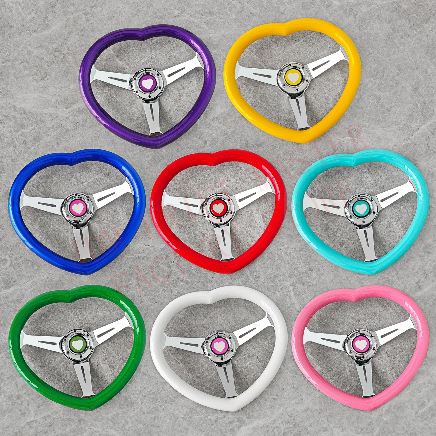 14inch JDM Styling Heart Shape Sports Steering Wheel Deep Dish ...
