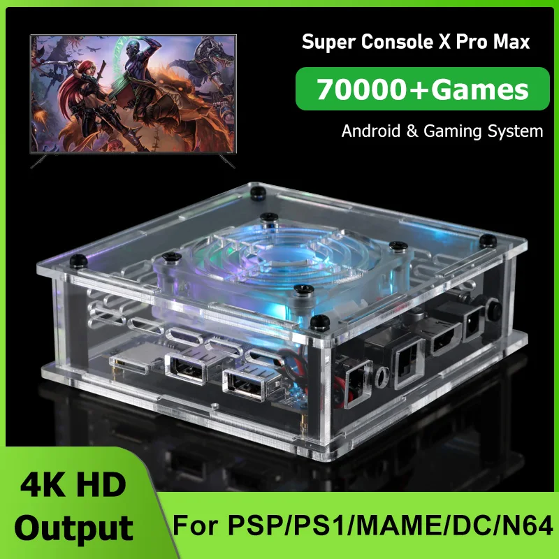 Super Console X Pro Max Video Game Console Wifi 4K HD For PSP/PS1/N64 ...
