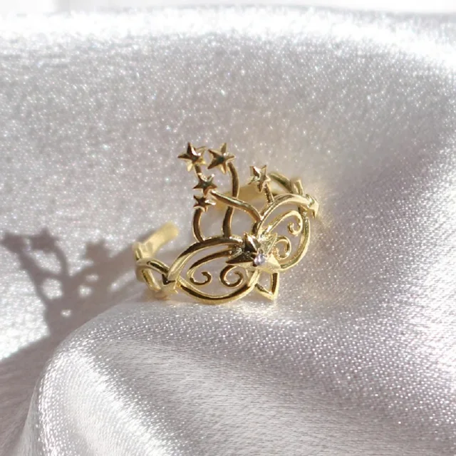 Simple Creative Silver Color Princess Crown Ring Swan Finger Rings for ...