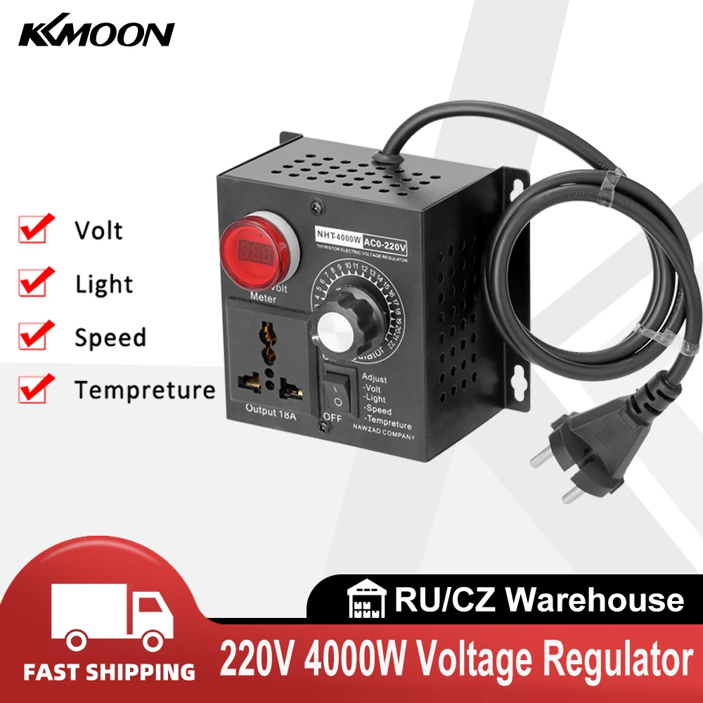 Voltage-Regulator-Speed-Temperature-Light-Voltage-Adjuatable-Dimmer-AC-220V-4000W-Compact ...