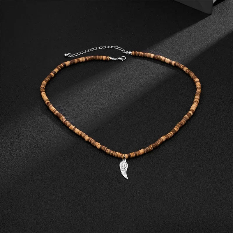 Natural-Wood-Necklace-Men-Minimalist-Choker-Necklace-for-Hombre-Boy ...