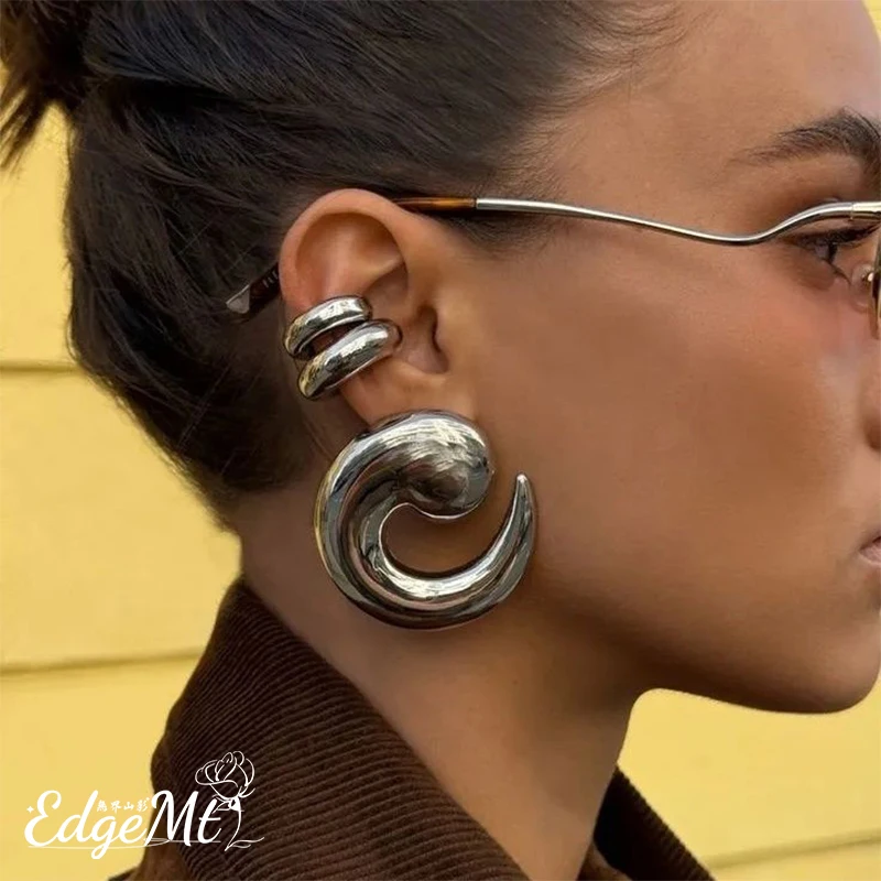 New Irregular Jewelry For Women, Exaggerated Design Sense Earrings ...