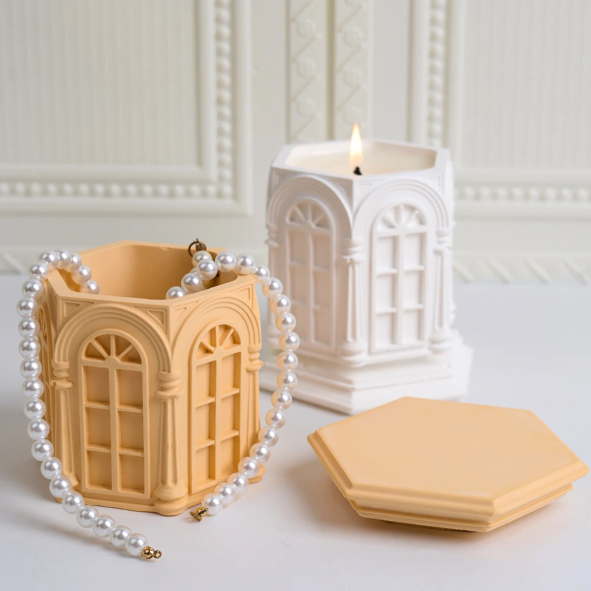 Vintage-Rome-Candle-Jar-Silicone-Mold-DIY-Handmade-Storage-Box-Plaster ...