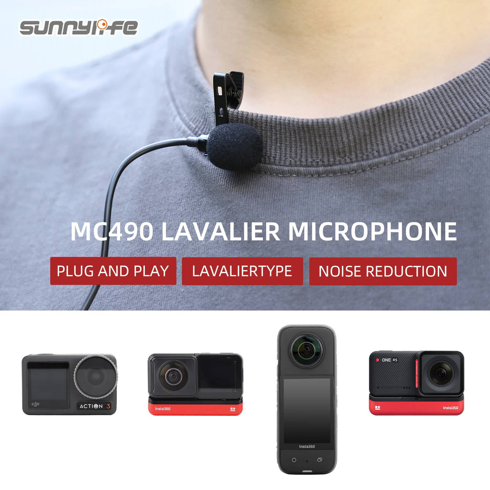 Generic Lavalier Microphone Clip-On Lav Mini Mic Video Recording ...