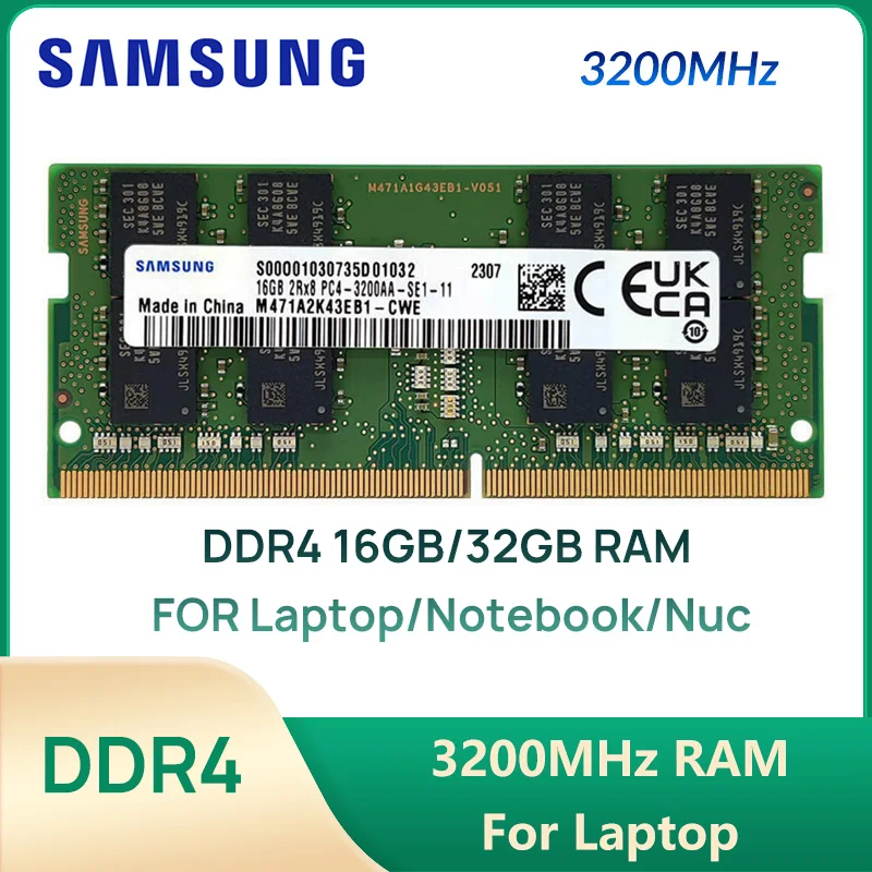 SAMSUNG-memoria-RAM-DDR4-para-ordenador-port-til-m-dulo-de-3200MHz-16GB ...