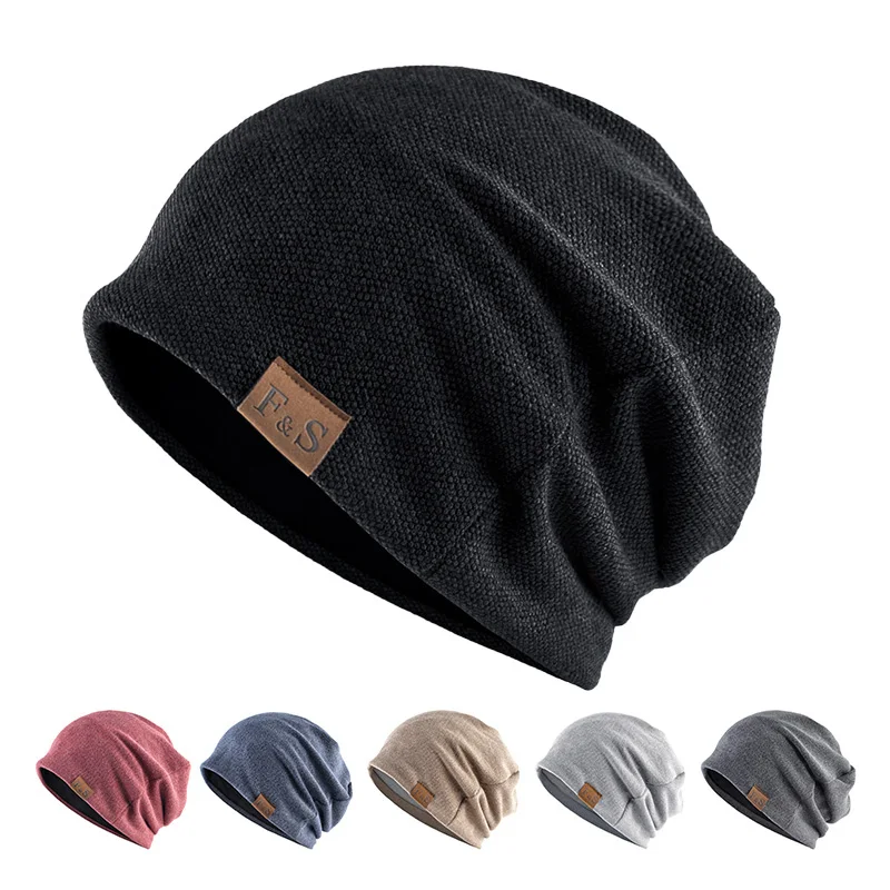 Fashion Solid Color Autumn Spring Warm Beanies Hat Men Women Casual ...