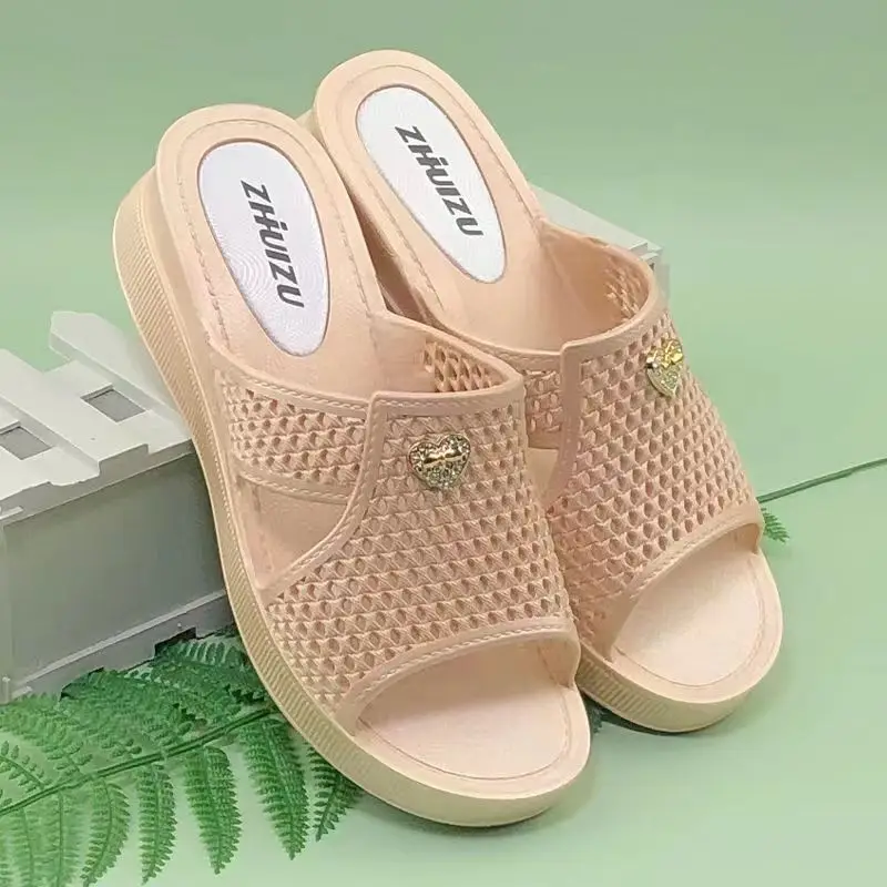 New-Women-s-Summer-Wedges-One-Word-Slippers-Soft-Sole-Non-Slip-Home ...