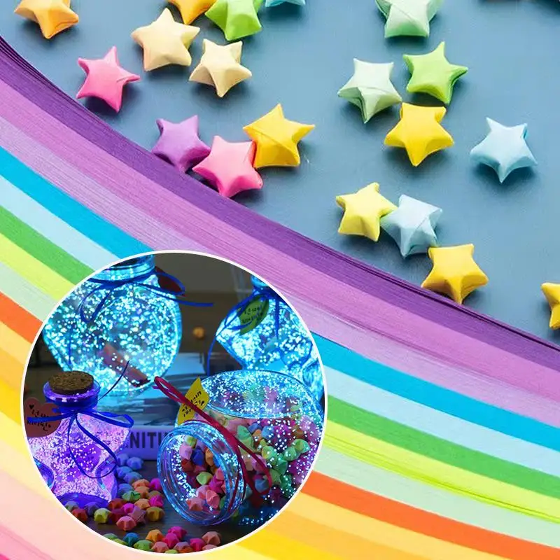 Papel-Luminous-Origami-Stars-Papel-Artesanal-Dobr-vel-Artes-DIY ...