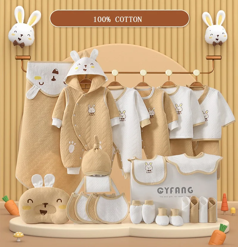 0-6 Months Newborn Girl Clothes Sets Pure Cotton Gift Box Package ...