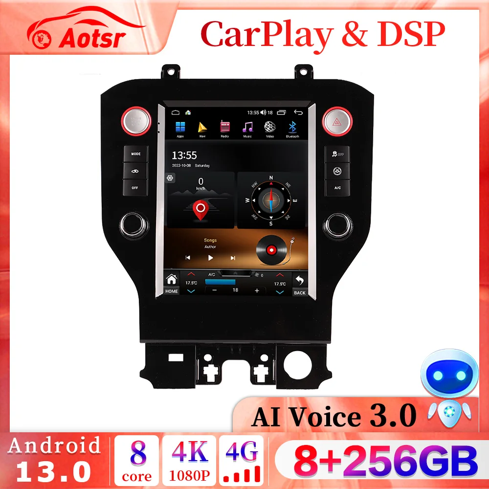 For-Ford-Mustang-2015-2021-Tesla-style-Android-13-Car-Radio-Player-GPS ...