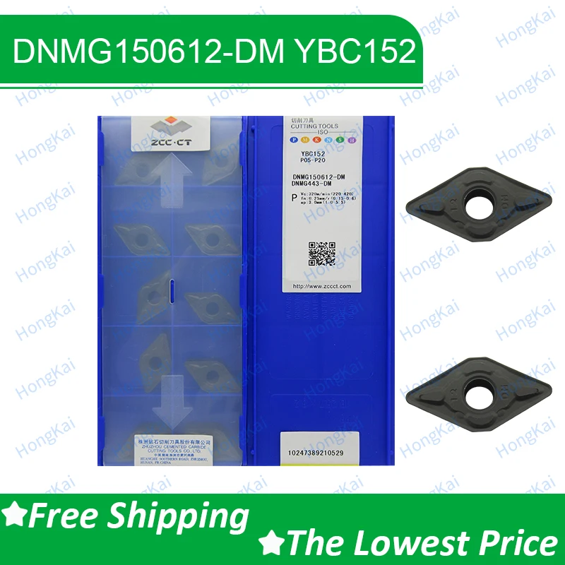 10PCS-ZCC-CNC-Carbide-Cutting-Tools-DNMG-Series-DNMG150612-DM-YBC152 ...