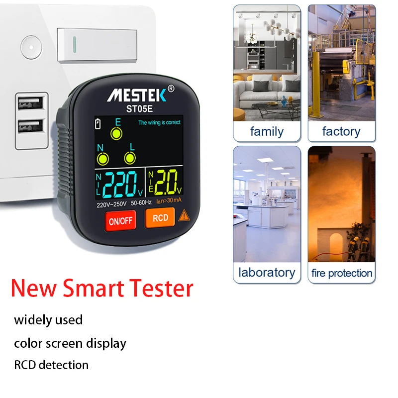 Latest-Socket-Tester-Outlet-Tester-RCD-GFCI-NCV-Test-Outlet-Checker-EU ...