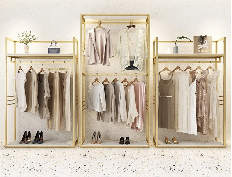 Estante-de-tienda-de-ropa-montado-en-el-suelo-estante-de-exhibici-n-de ...