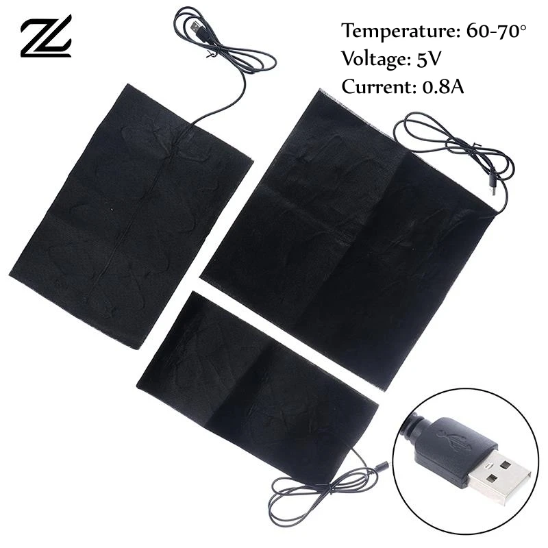 5V USB Warm Paste Pad Carbon Fiber Heating Pad Body Warmer Fast-Heating ...
