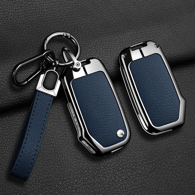 Zinc Alloy Leather Car Key Case Cover For KIA Ceed 2023 CD Forte 2018 ...