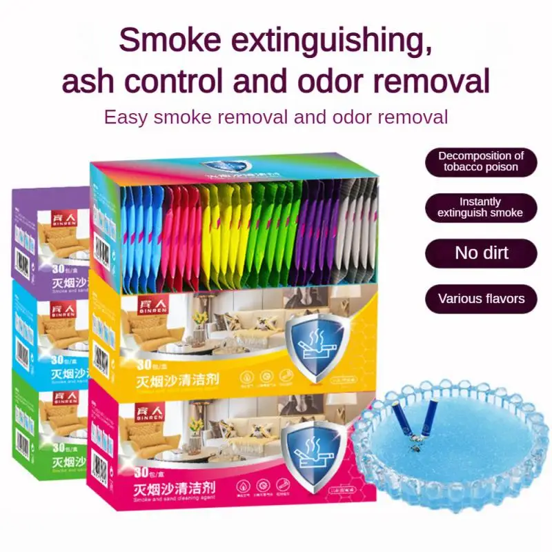 30Bag-Box-Smoke-Removal-Sand-Ashtray-Cleaner-Soot-Cleaner-Remove-Smoke ...