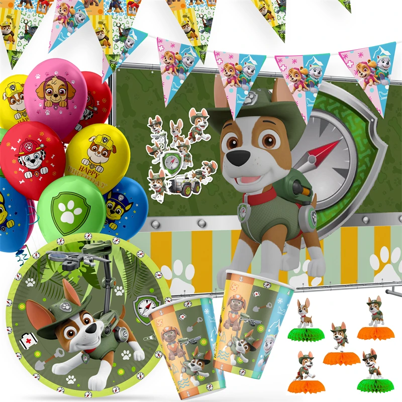 Paw-Patrol-Tracker-suministros-para-fiestas-vajilla-para-decoraci-n-de ...