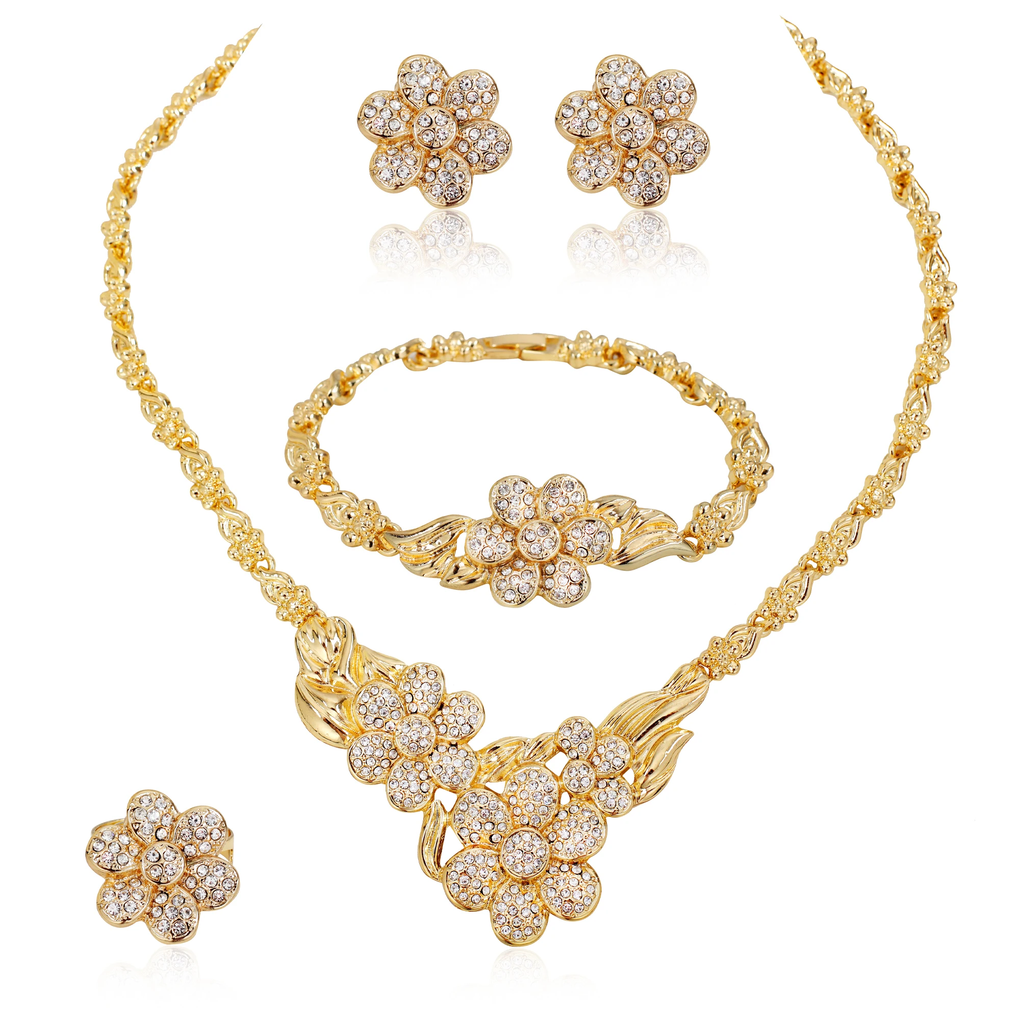 Elegant-Women-s-Jewelry-Set-with-Exquisite-Flower-Pendant-Necklace ...