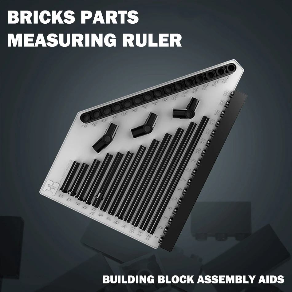 1PCS Technical Multi-functio Bricks Parts Measuring Ruler Assembly Aids ...