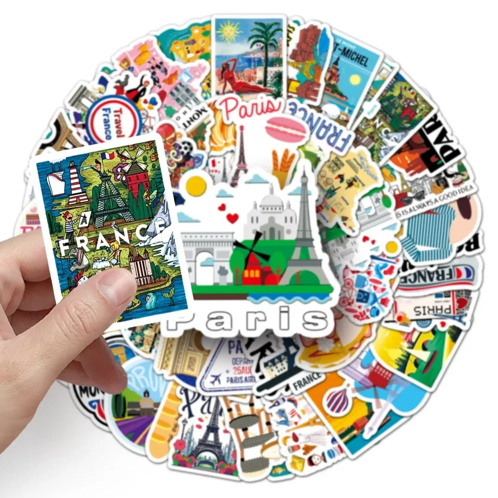 10-50pcs-France-Paris-Eiffel-Tower-Stickers-for-Guitar-Stationery-Craft ...