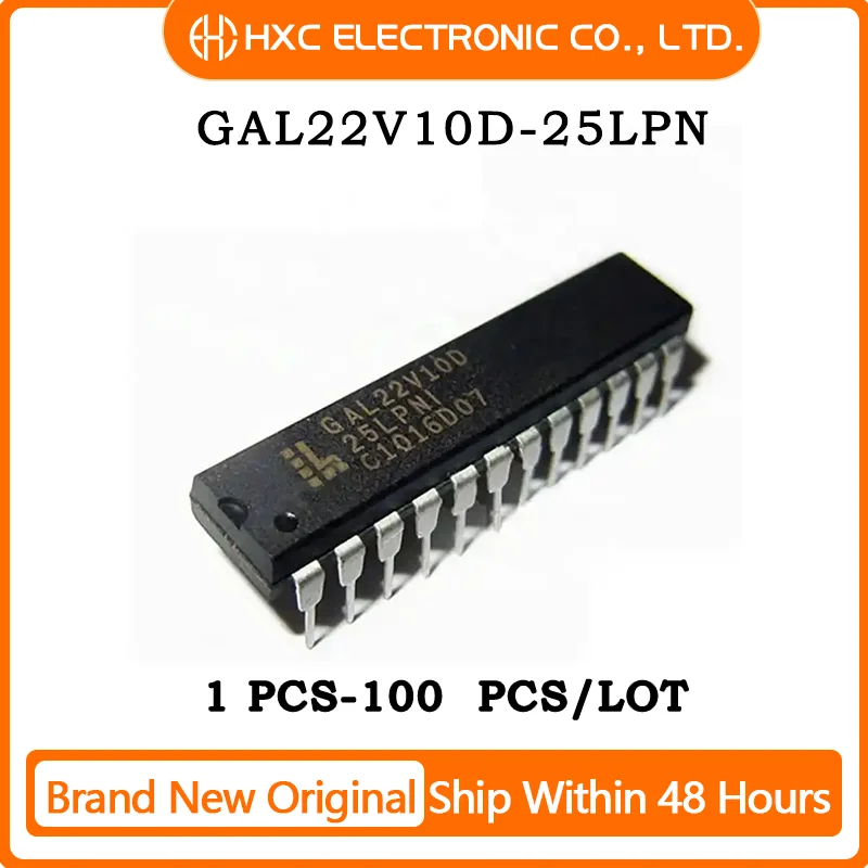GAL22V10D-25LPN-GAL22V10D-25LP-GAL22V10D-GAL22V10-GAL22V1-GAL22V-GAL22-IC-PLD-10MC-25NS-24DIP ...