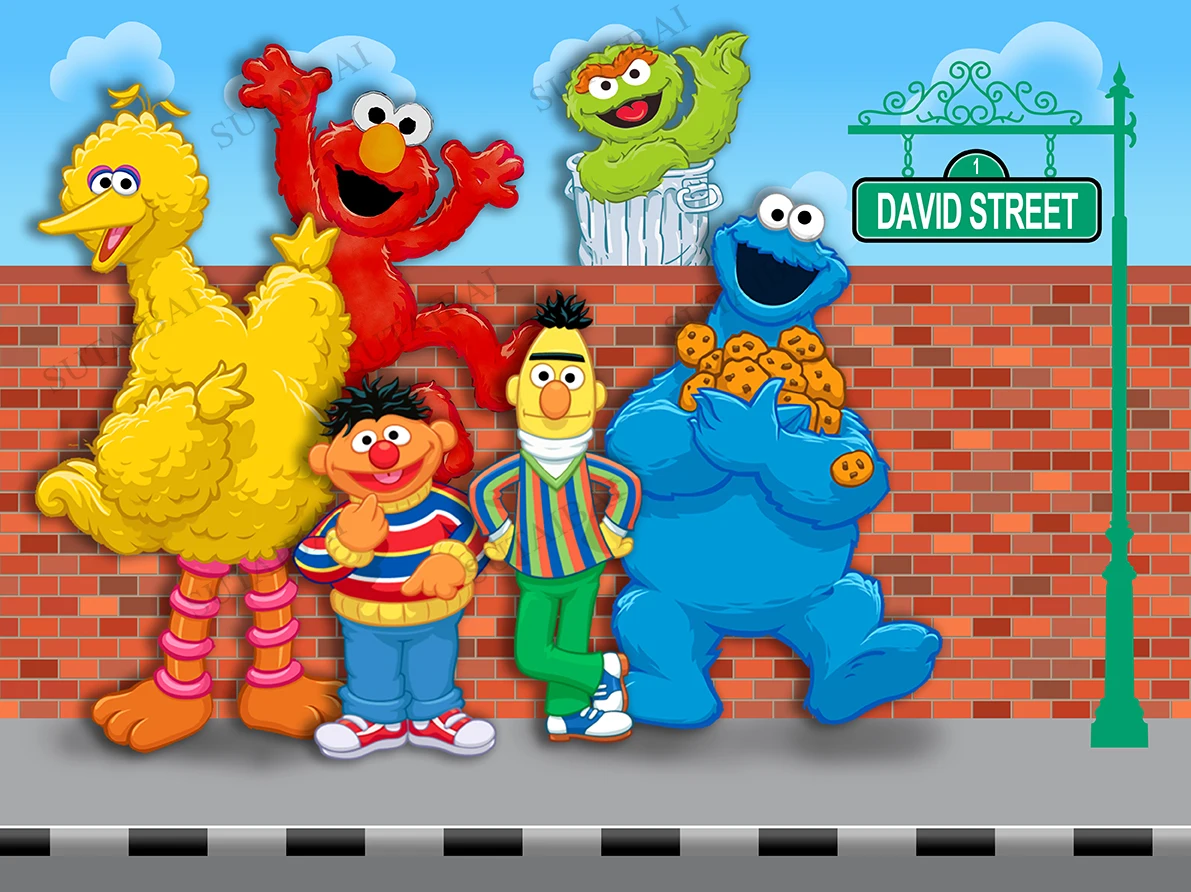 Sesame Street Birthday Background