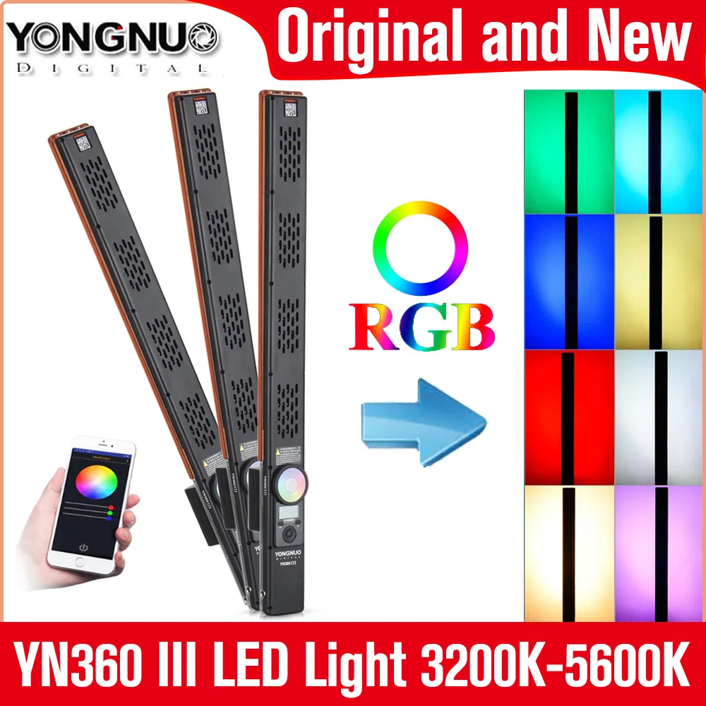 Yongnuo-YN360III-YN360-III-Handheld-3200K-5600K-RGB-Colorful-Ice-Stick ...