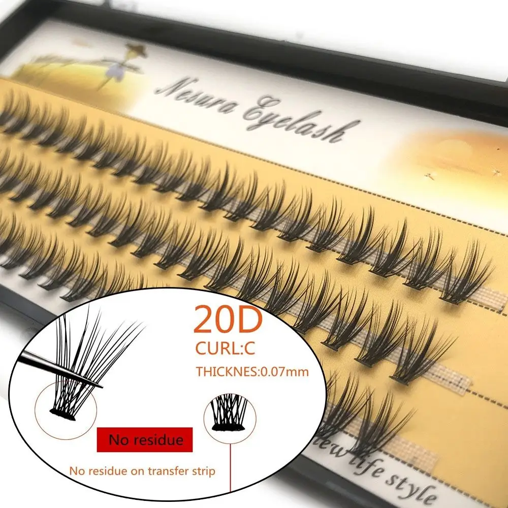 1Box/60 Bundles Hot Eyelash Extensions Natural Thick lashes Fake ...