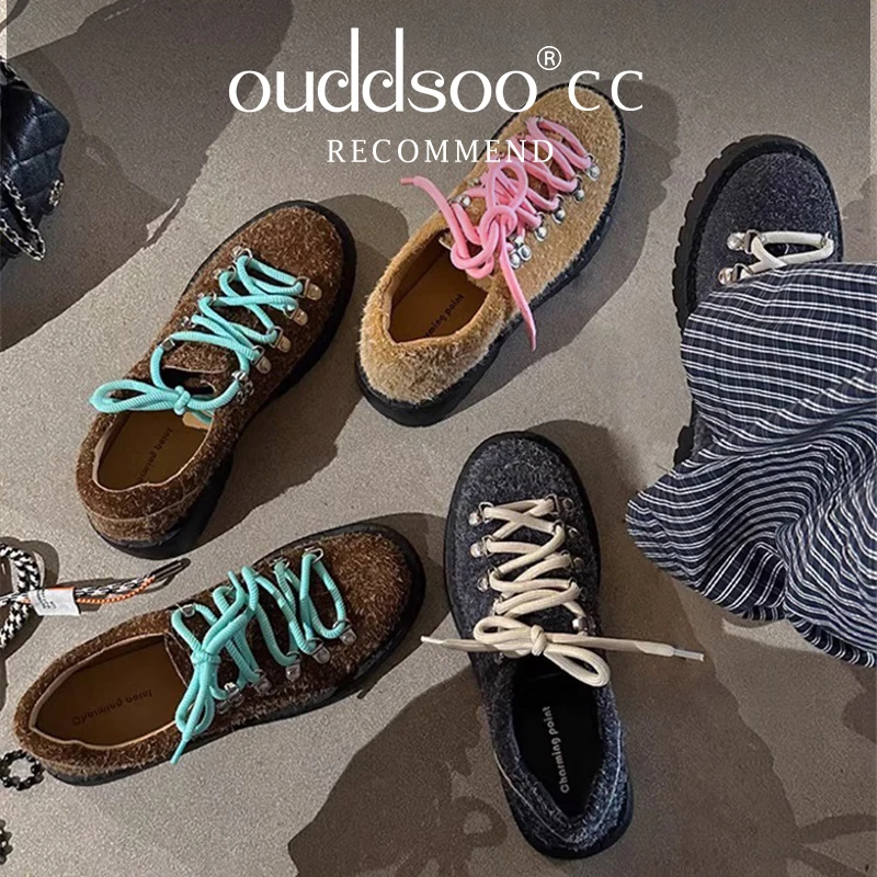 Ods Autumn Women Sport Casual Shoes All Genuine Leather Cow Leather ...