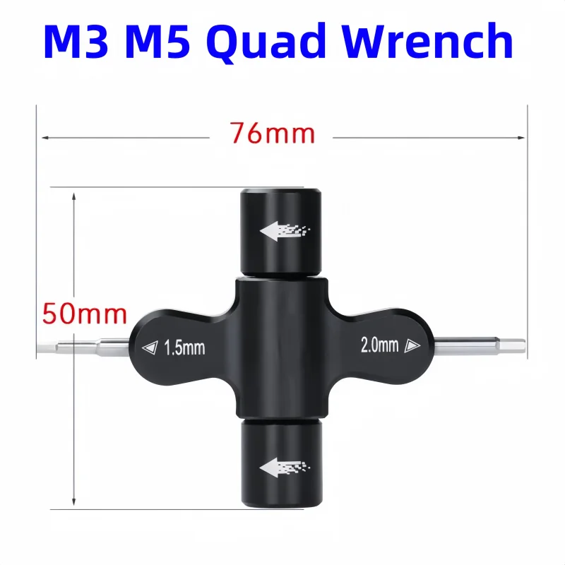 M3 M5 Ratchet Wrench Screw Nut 1.5 2.0mm Hexagon Screwdriver Quick ...