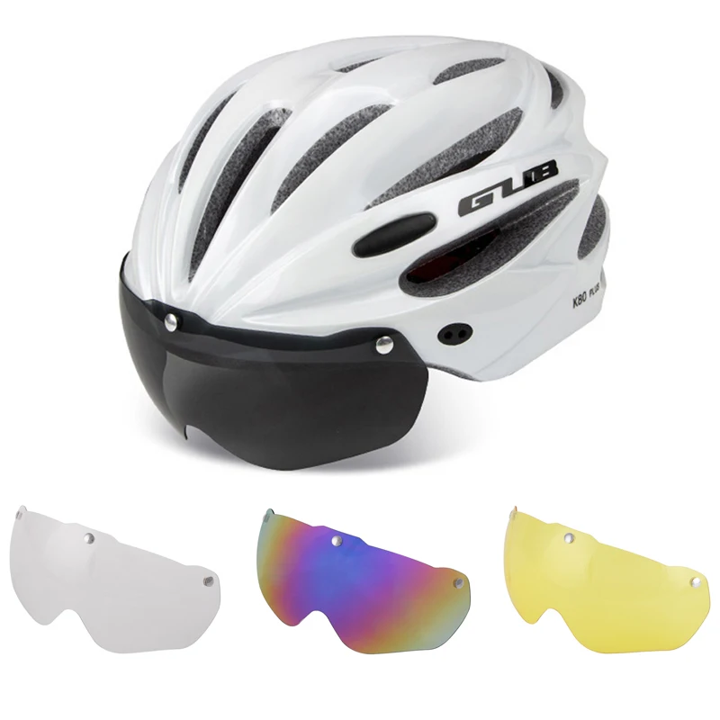 GUB Bike Helmet With Visor And Magnetic Goggles MTB Road Bicycle ...