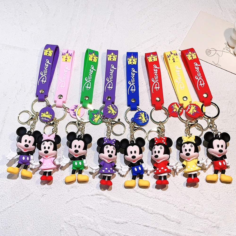 Disney-Cartoon-Anime-Accessories-Mickey-Keychain-Cute-Minnie-Keyring ...
