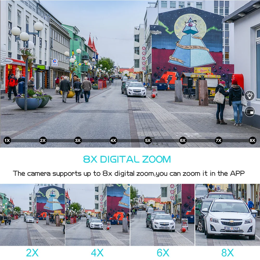 Generic ANSHICAT 8MP 4K IP Camera 8x Zoom Dual-Lens Human Detect CCTV ...