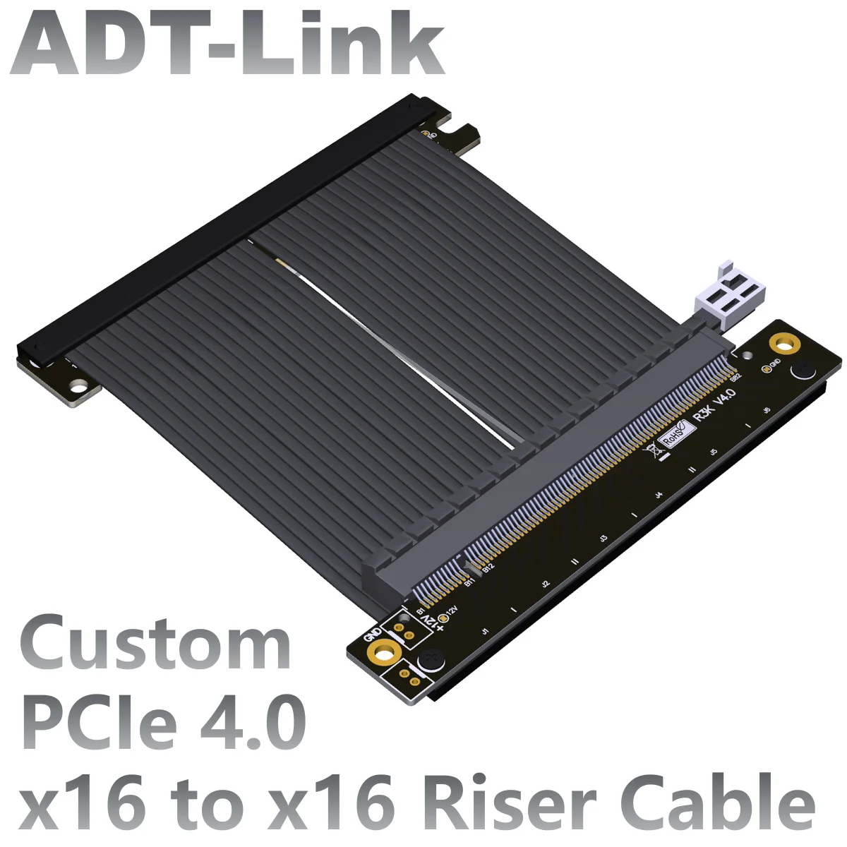 ADT-Link PCIe 4.0 x16 to x16 Riser Cable Single-Reverse Customized ...
