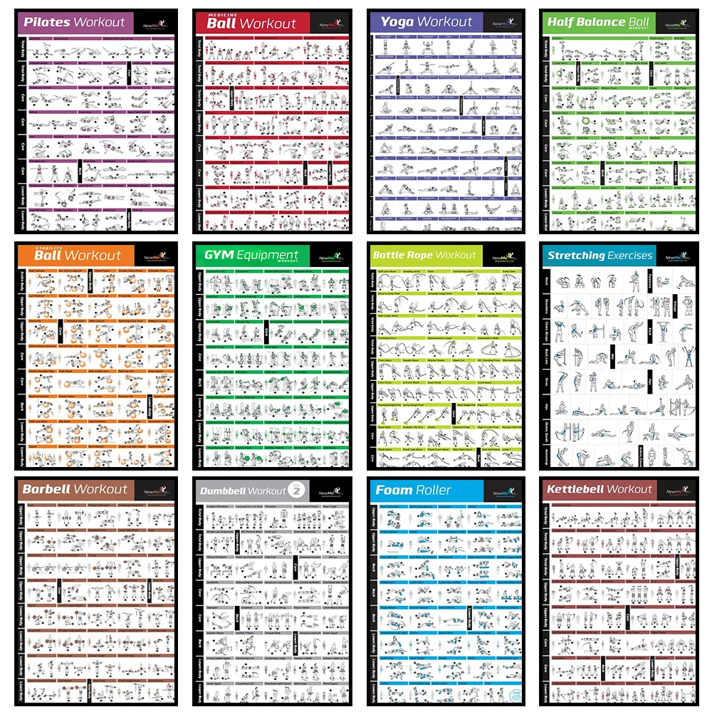 Gym-Yoga-Studio-Workout-Detailed-Action-Chart-Pose-Canvas-Poster ...