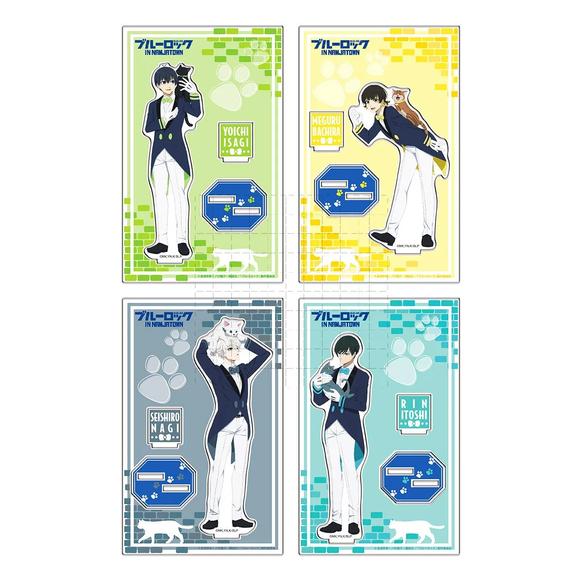 Anime BLUE LOCK Figure Standing Doll Itoshi Rin Nagi Seishiro Bachira ...