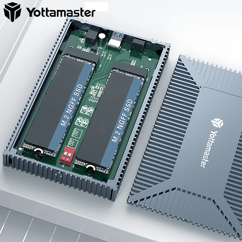 Yottamaster So4-rc3 2 Bay M.2 Ngff Sata 4tb Ssd Mobile Hard Drive ...