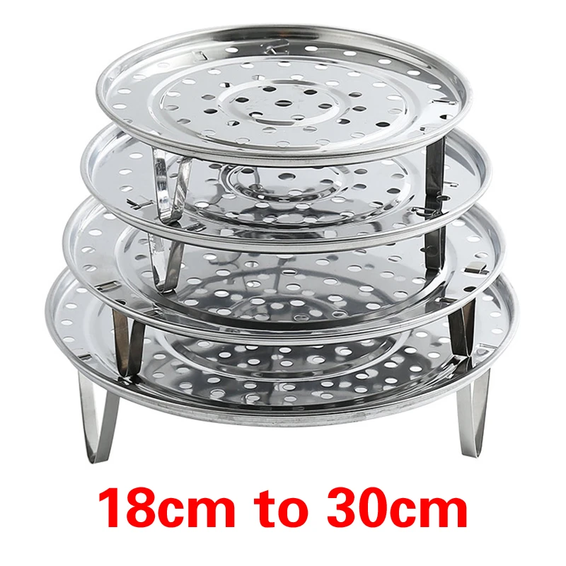 18-30CM Stainless Steel Steamer Rack Insert Stock Pot Steaming Tray ...