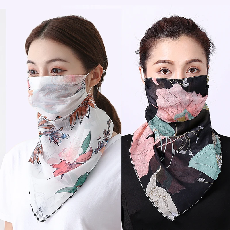 Women-Chiffon-Mask-Scarf-Face-Mascarillas-Wraps-Floral-Print-Lady-Silk ...