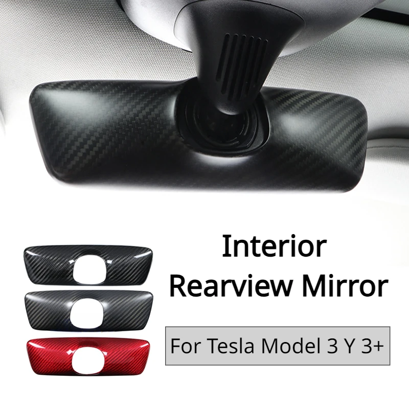 Rearview-Mirror-Cover-for-Tesla-Model-3-Y-3-Real-Carbon-Fiber-3K-240G ...