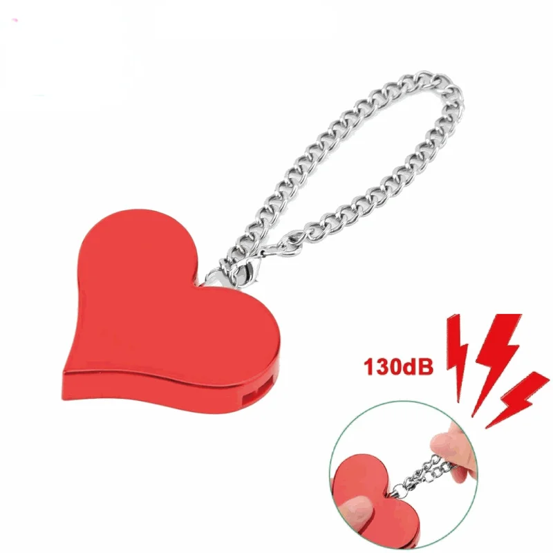 130DB Personal Alarm Attack Alarm Heart Shape Personal Security Alarm ...