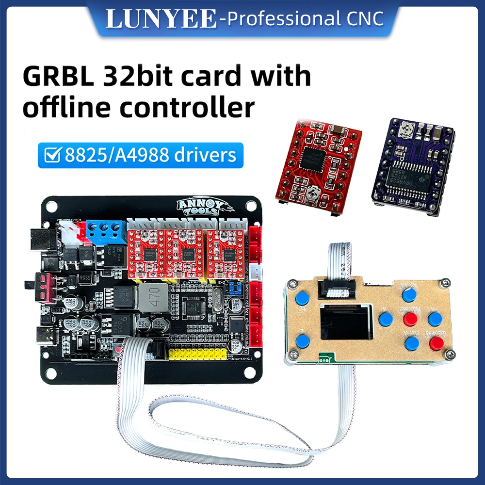 LUNYEE-GRBL1-1-Controller-CNC3018-3AXIS-Driver-Board-Support-Offline-XYZ-Limit-Switch-for-CNC ...