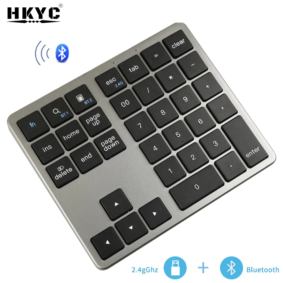 Teclado-num-rico-inal-mbrico-ultradelgado-con-Bluetooth-2-4G-teclado ...