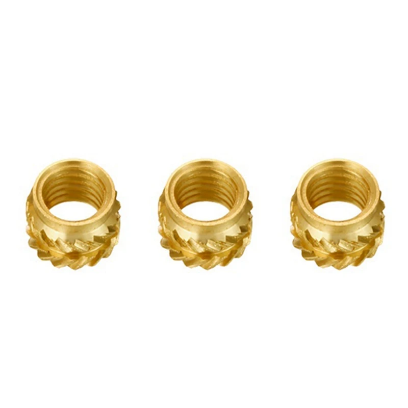 200Pcs M3 Thread Knurled Brass Threaded Heat Set Heat Resistant Insert