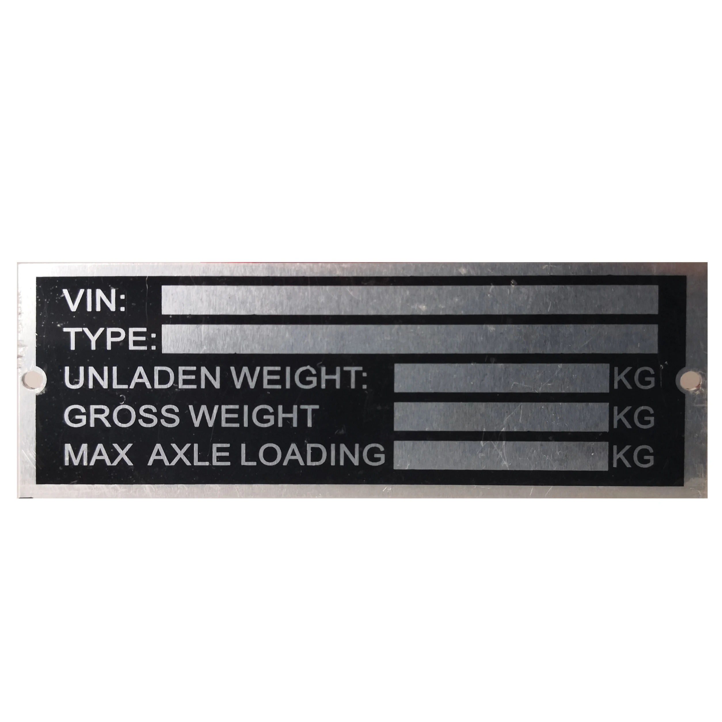 Trailer-Blank-VIN-Weight-Chassis-Plate-120mm-x-45mm-Identification ...