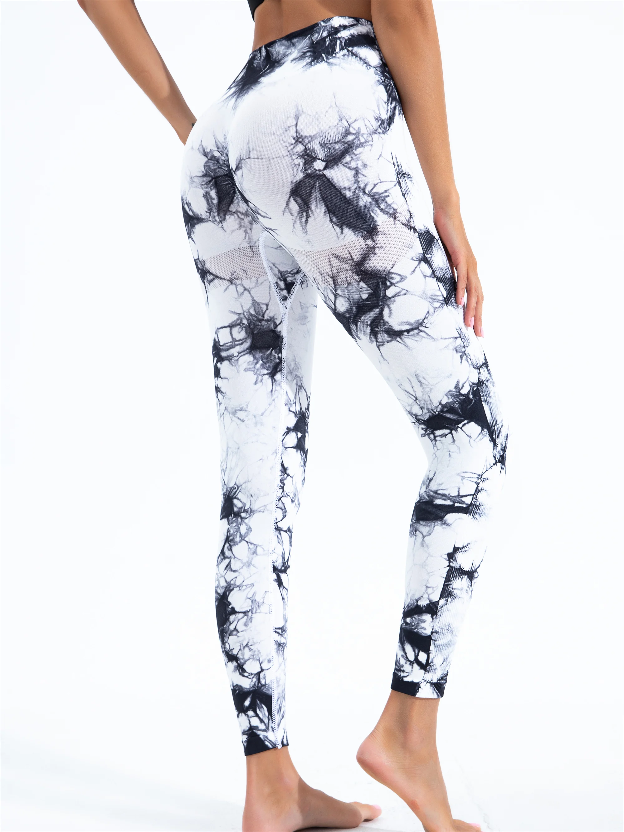 Ladies-2024-New-Seamless-Tie-Dye-Yoga-Leggings-High-Waisted-High ...