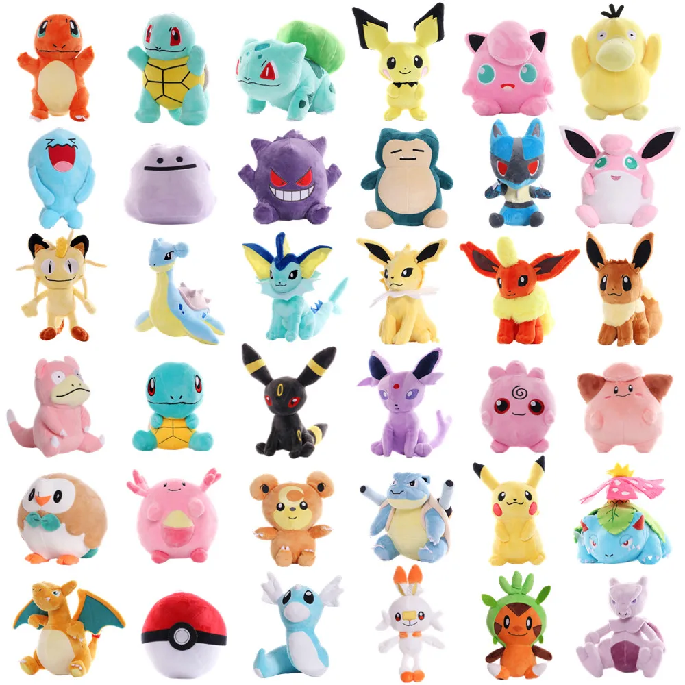 New-Pokemon-Plush-Toys-Anime-Figure-Plushie-Pikachu-Charizard-Bulbasaur ...